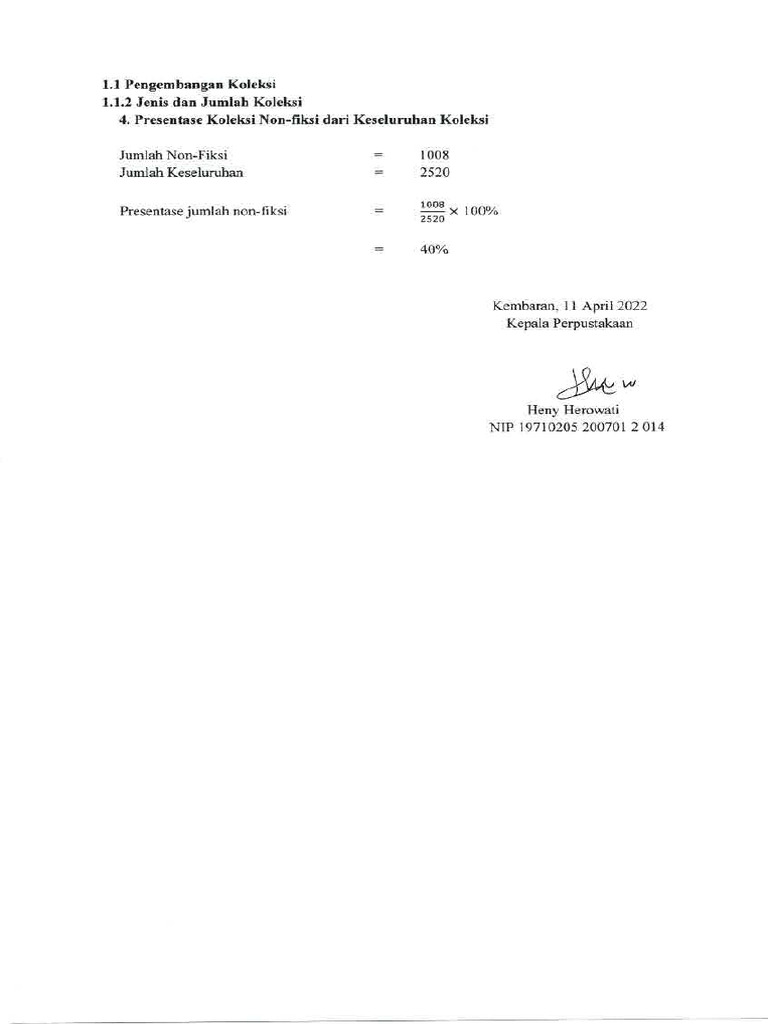 1.1.2.4 PROSENTASE KOLEKSI NONFIKSI DARI KESELURUHAN KOLEKSI | PDF