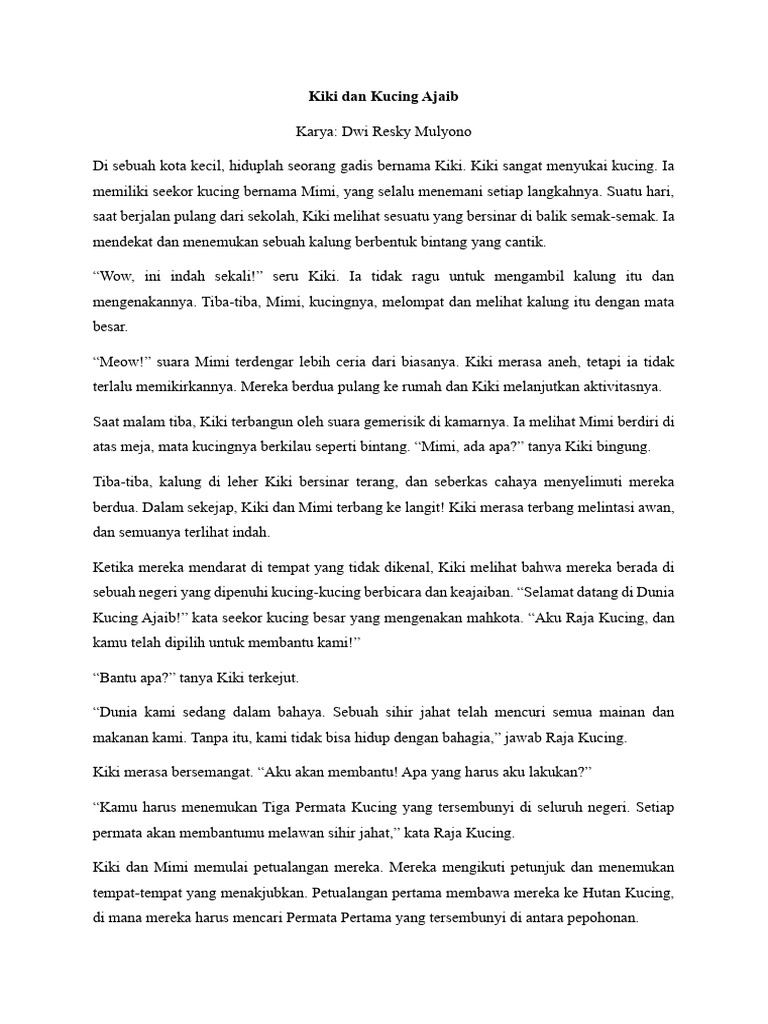 Kiki Dan Kucing Ajaib | PDF