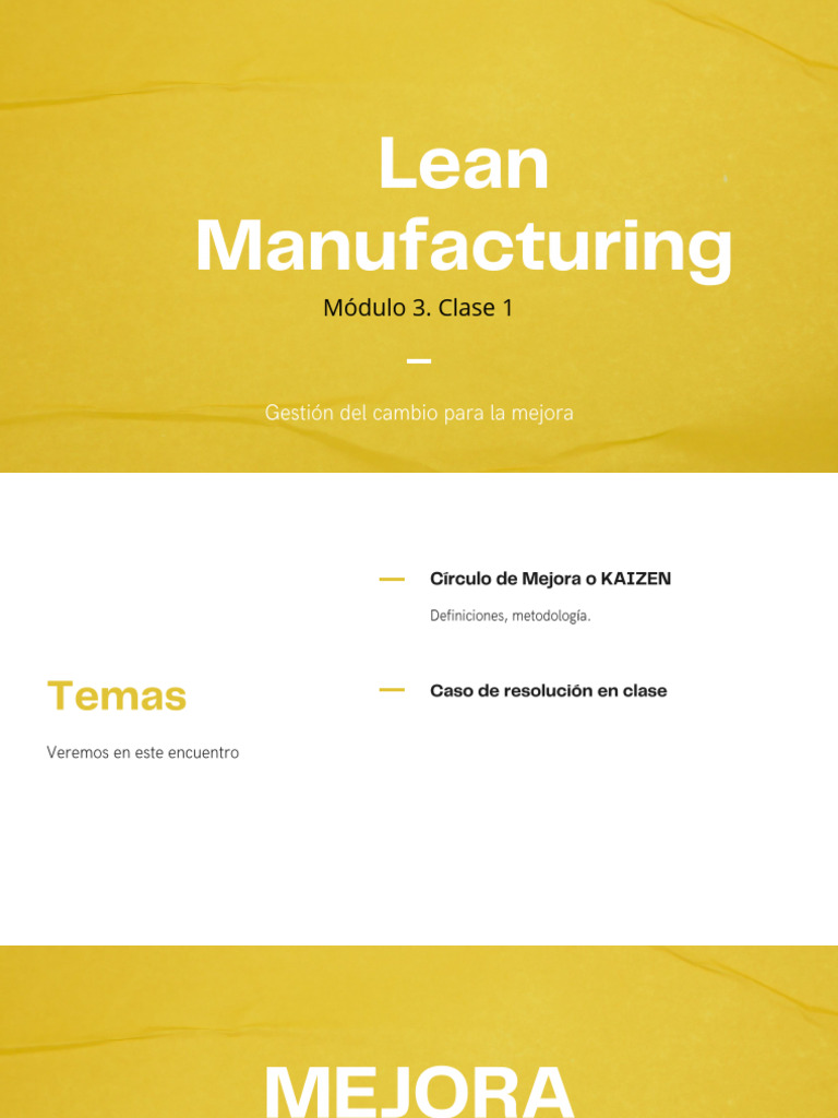 Módulo 3 Clase 1 Kaizen | PDF | Lenguaje de programación