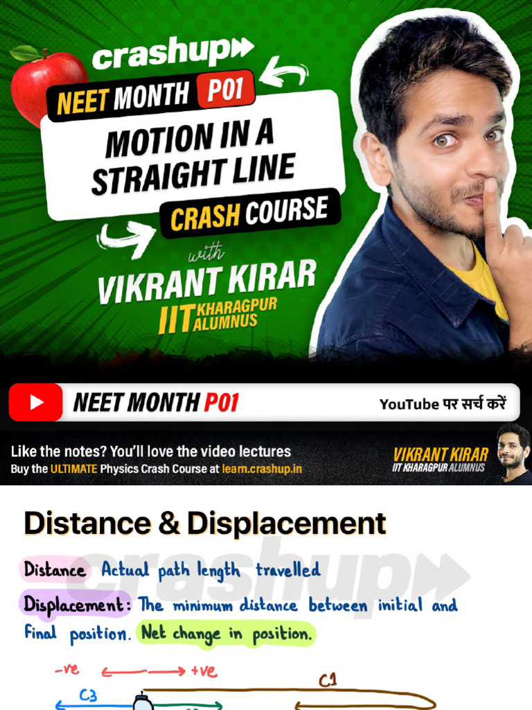 NEET P01 Motion in A Straight Line | PDF