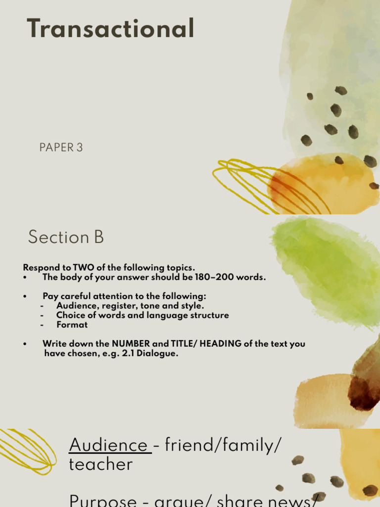 Guidelines for Writing Transactional Texts | PDF | Obituary | Human ...