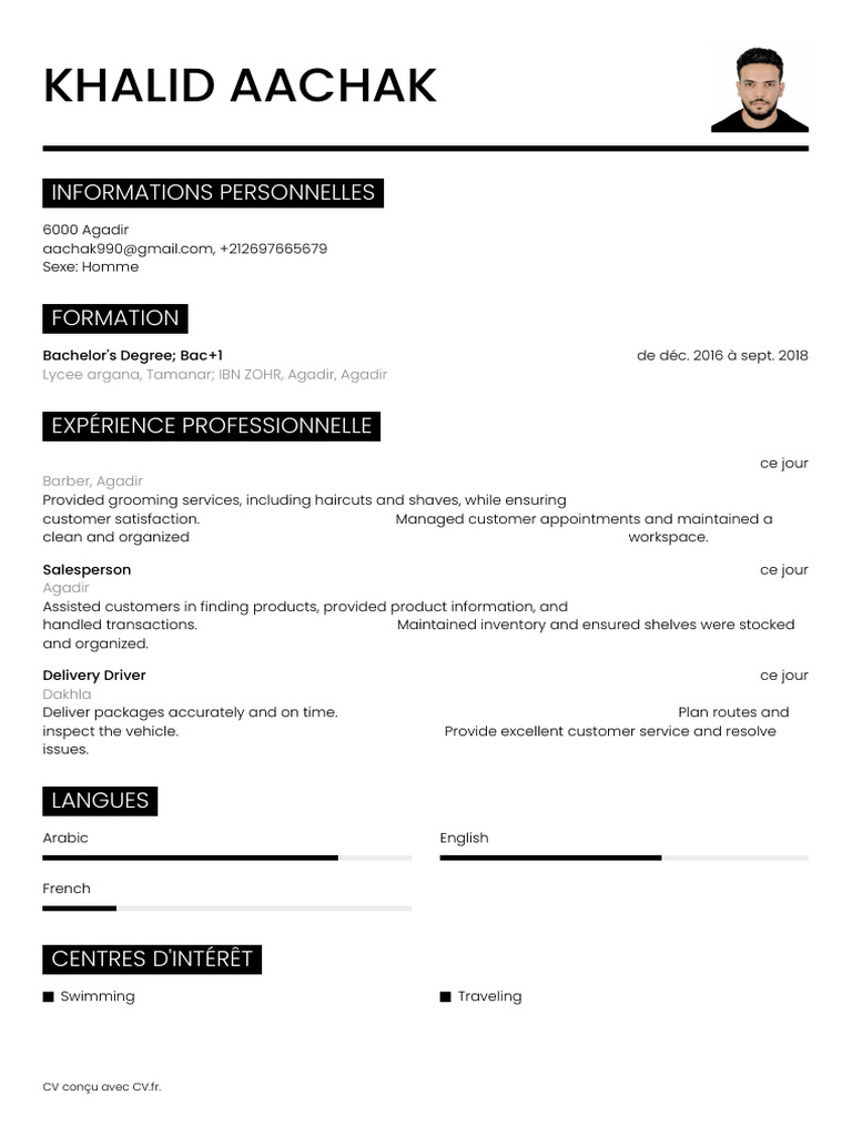 Khalid Aachak CV | PDF