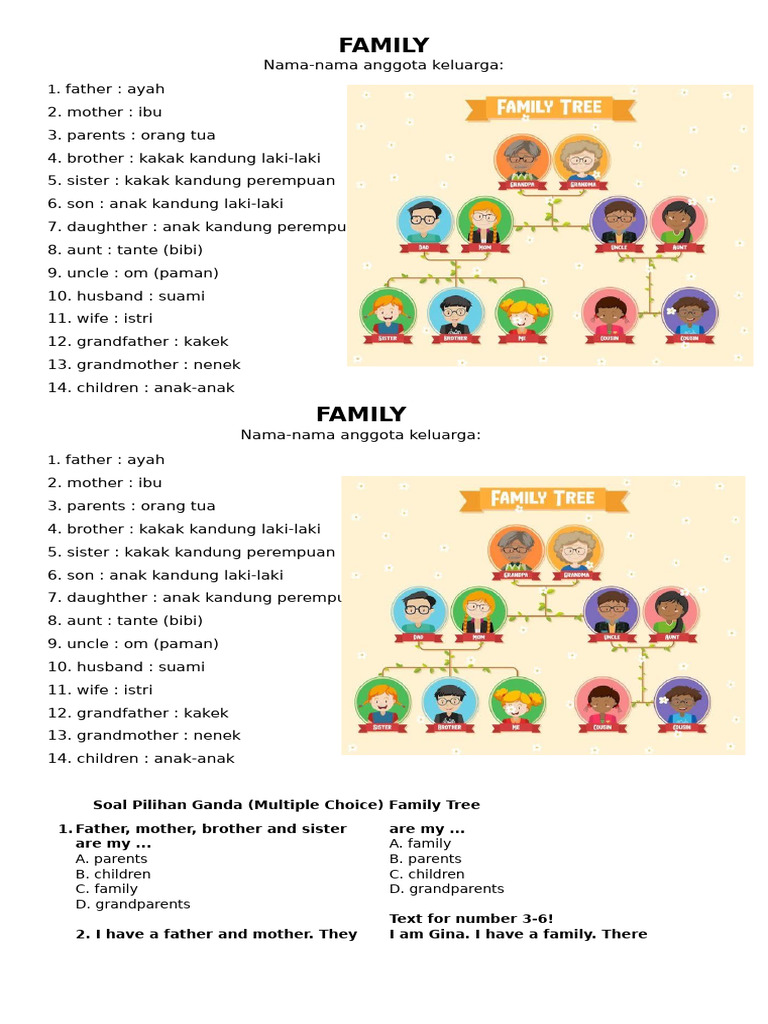 Family grade 2 | PDF | Grandparent | Family