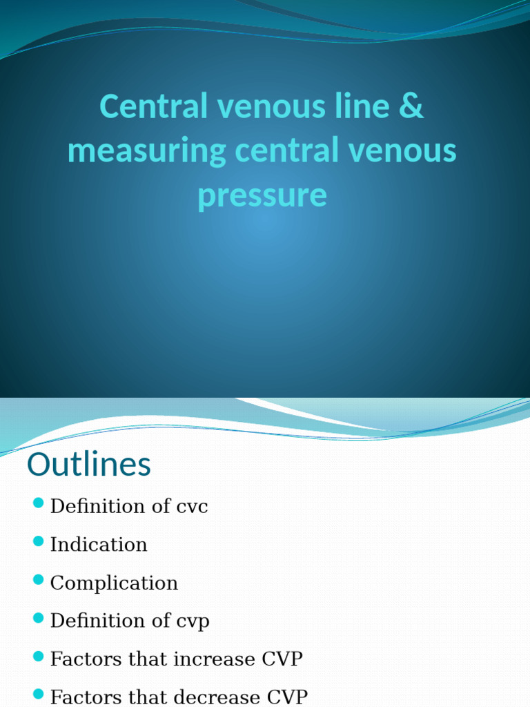 Central venous line.pdf | PDF | Intravenous Therapy | Vein