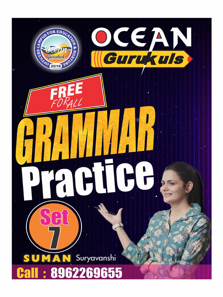 Grammar Practice Set - 7 | PDF