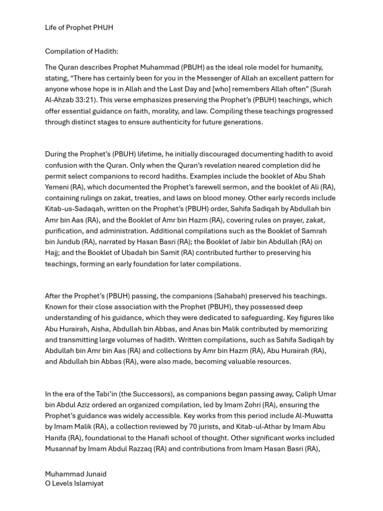 Compilation of Hadith L4 | PDF | Hadith | Muhammad