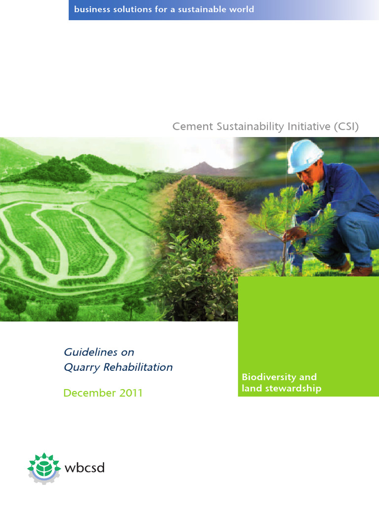 Guidelines On Quarry Rehabilitation | PDF | Environmental Impact ...