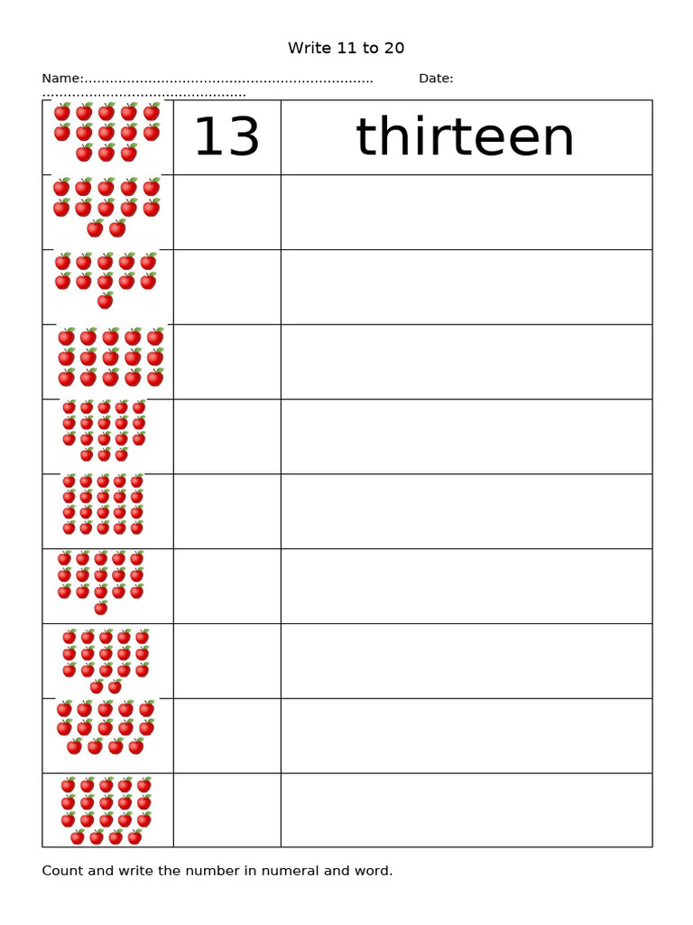 Write Number Group A B | PDF