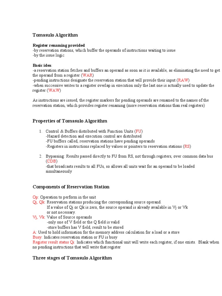 Tomasulo Algorithm: Register Renaming Provided | PDF | Instruction Set | Digital Technology