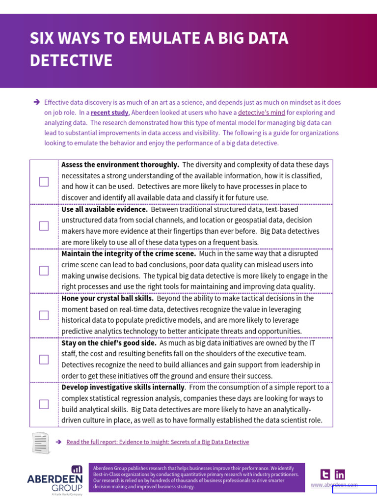 6 Ways To Emulate A Big Data Detective | PDF | Big Data | Data