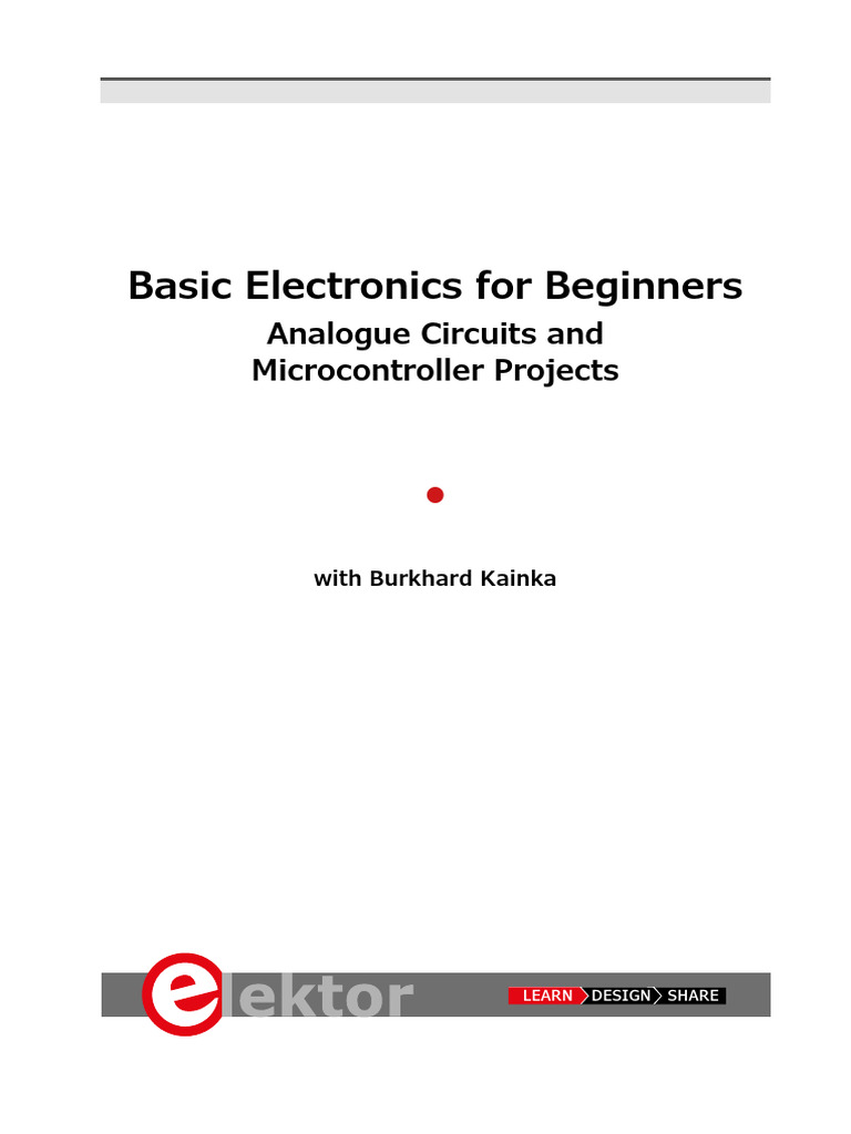 Basic Electronics For Beginners: Analogue Circuits and Microcontroller Projects | PDF ...