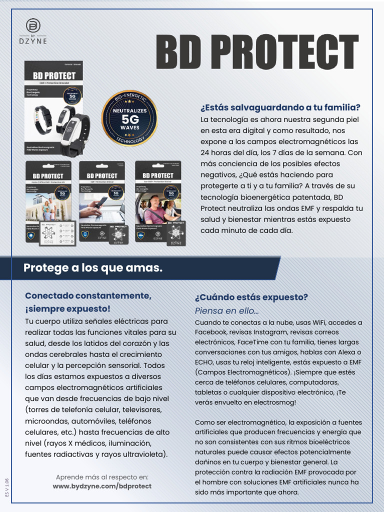 Product Sheet BD Protect ES | PDF | Teléfonos móviles | Radiación