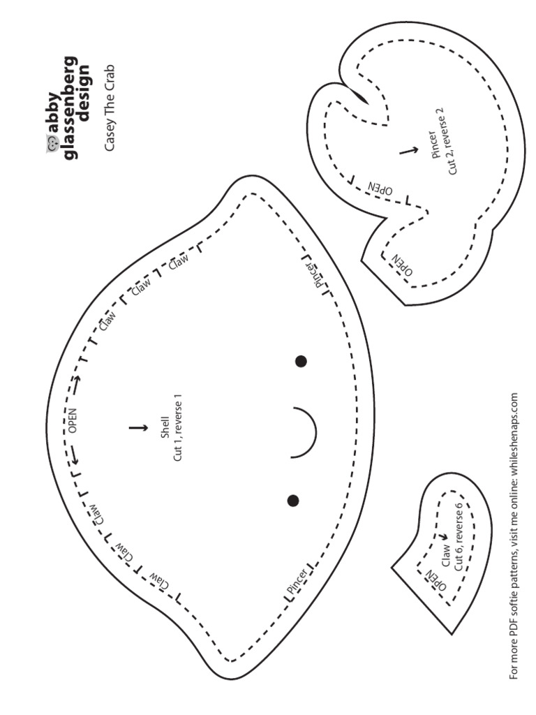 Casey the Crab Sewing Pattern | PDF