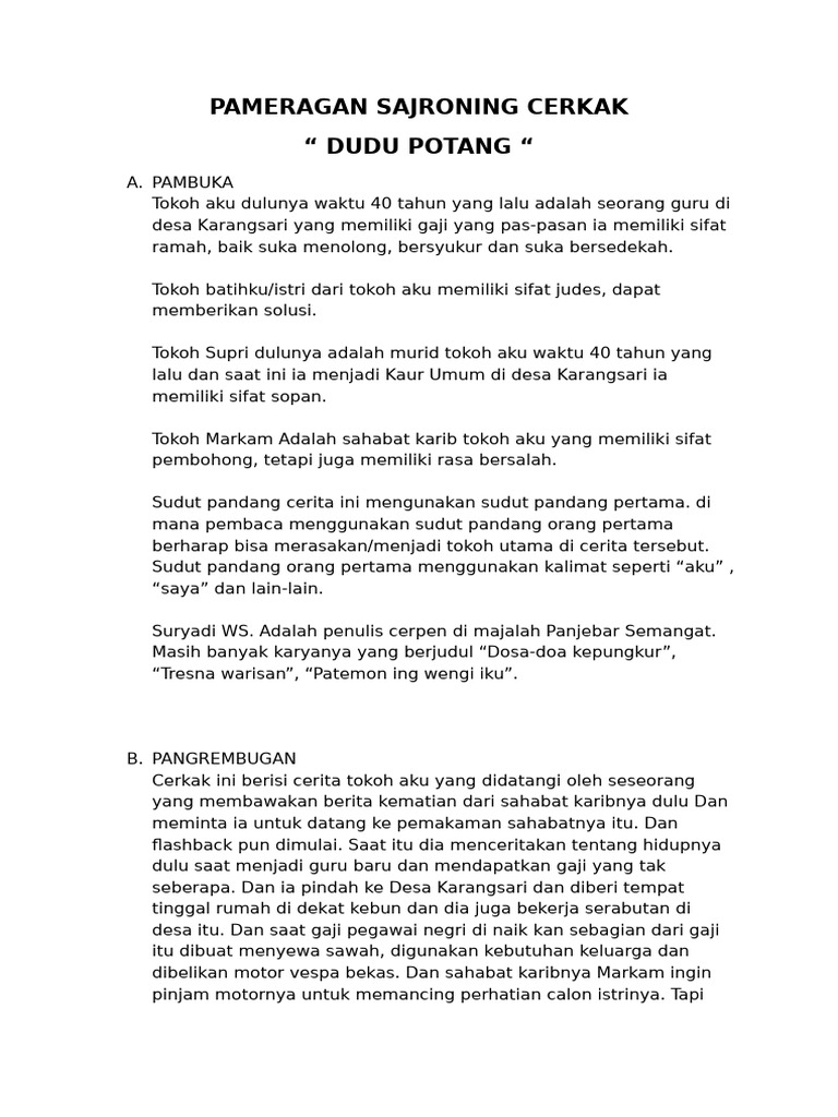 Teks Cerkak | PDF