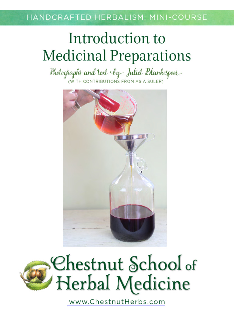 Chestnut School Introduction To Medicinal Preparations | PDF
