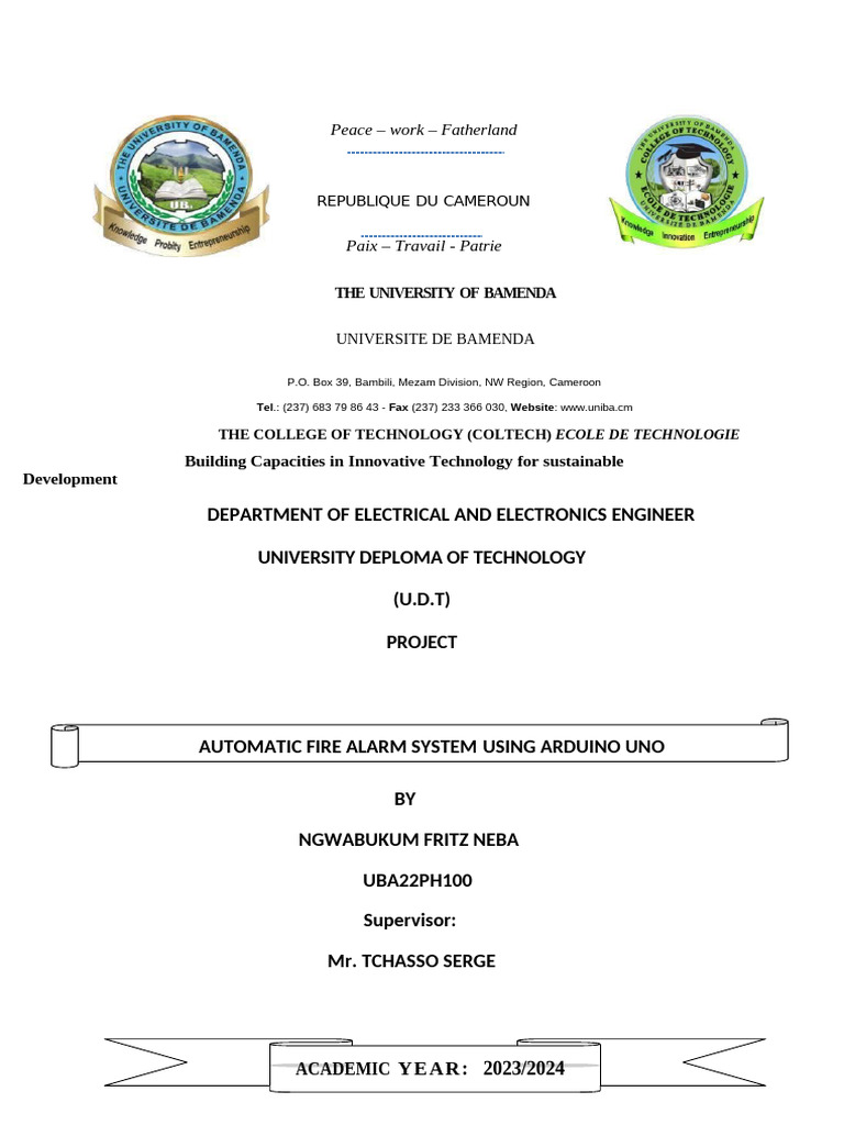 Automatic Fire alarm system | PDF | Arduino | Direct Current