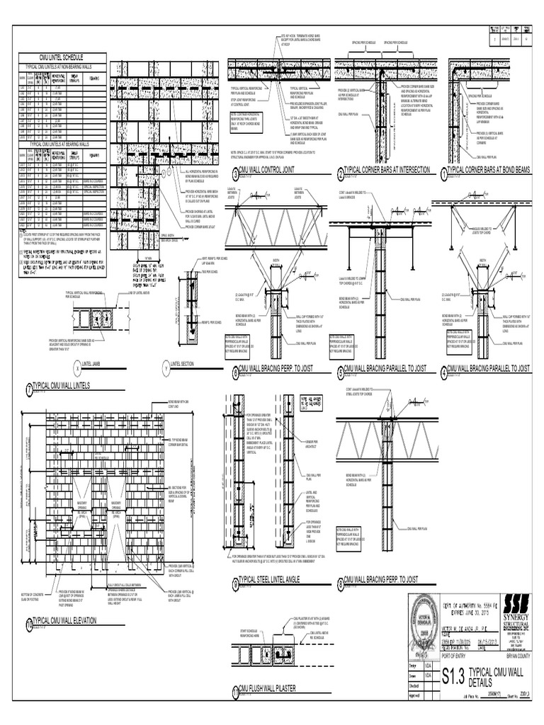 Z3s1.3-2590917-Typical Cmu Wall Details | PDF | Masonry | Civil Engineering