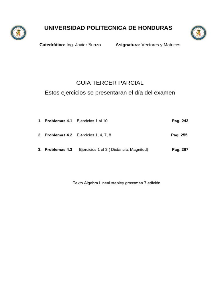 Guia Del Tercer Parcial | PDF