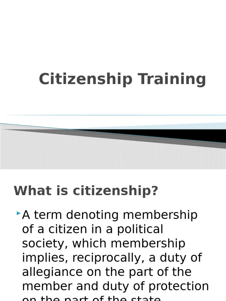 Citizenship Training | PDF | Citizenship | Rule Of Law