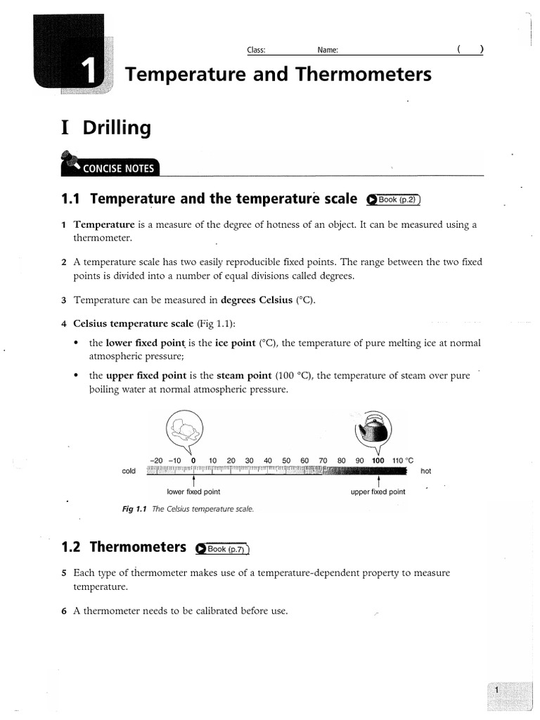Chapter 1 Temperture and Thermometers | PDF | Thermometer | Temperature