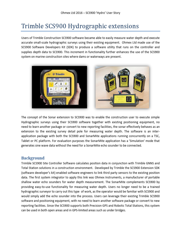 Trimble SCS900 Hydrographic extensions | PDF | Surveying | Computer Engineering