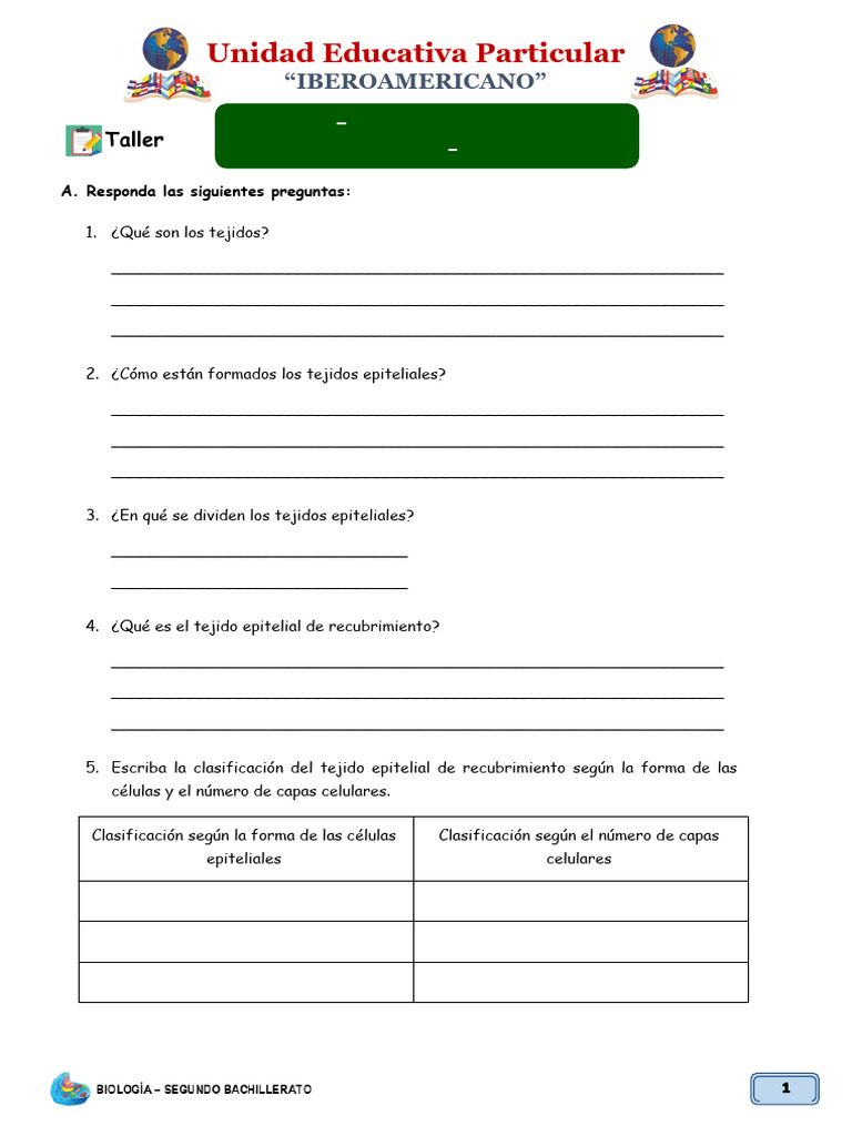 TAREA - BIOLOG-A - U5 S2 - 2DO BGU (1) | PDF