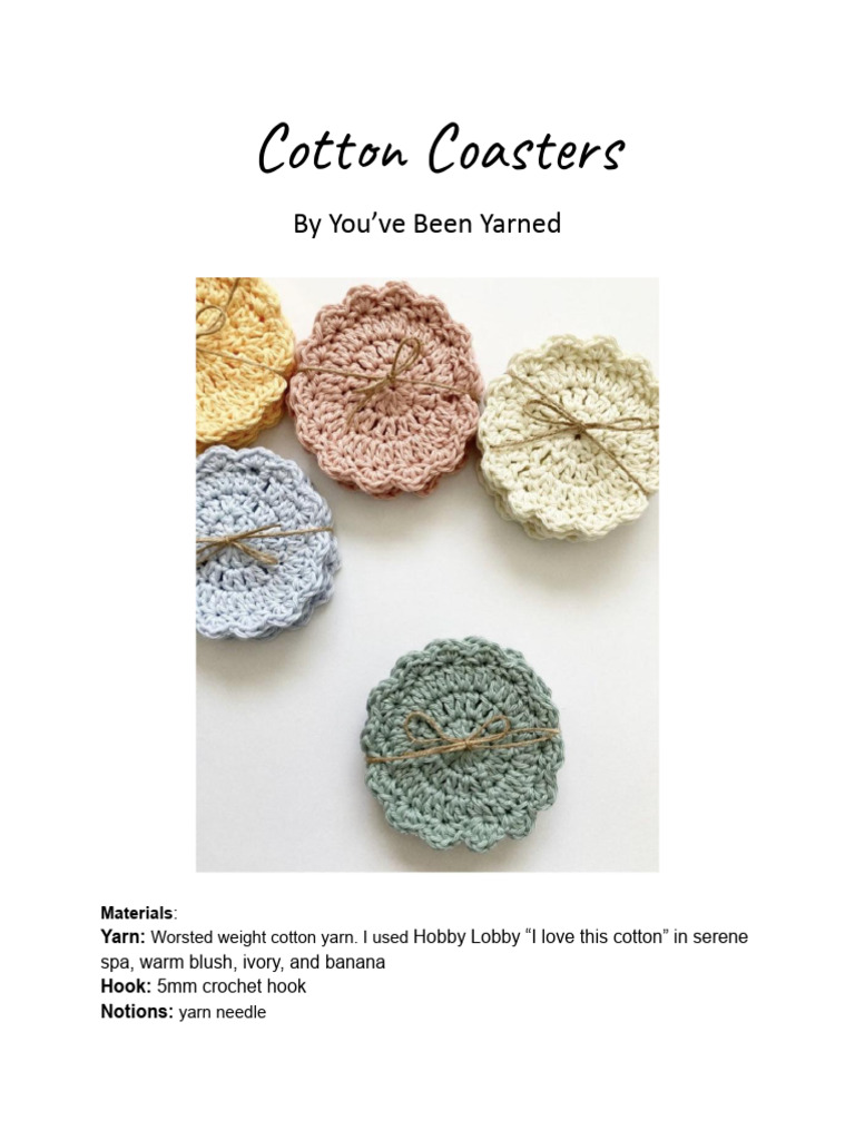 Cotton Coasters | PDF