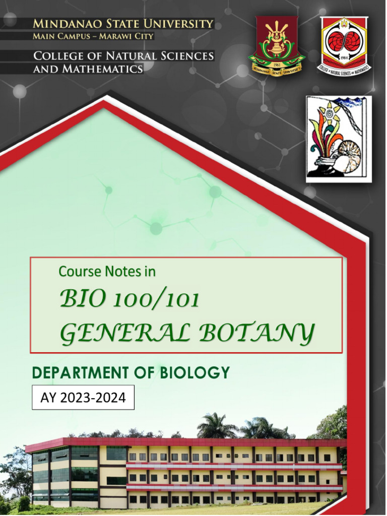 General Botany Course Overview and Outline | PDF | Root | Tissue (Biology)