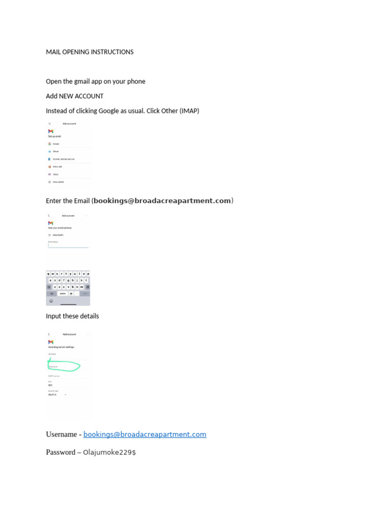 Mail Opening Instructions | PDF