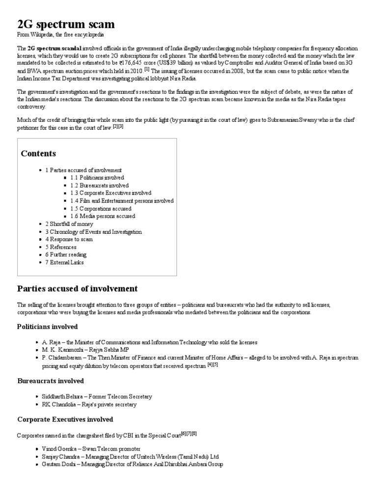 2G Spectrum Scam | PDF | Government | Business
