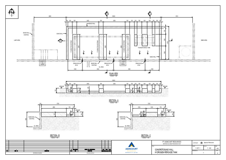 Concrete Bund Wall Hydrogen Peroxide Tank | PDF | Civil Engineering