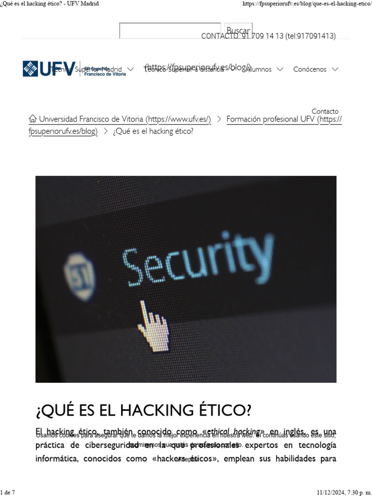 ¿Qué es el hacking ético_ - UFV Madrid | PDF | La seguridad informática ...