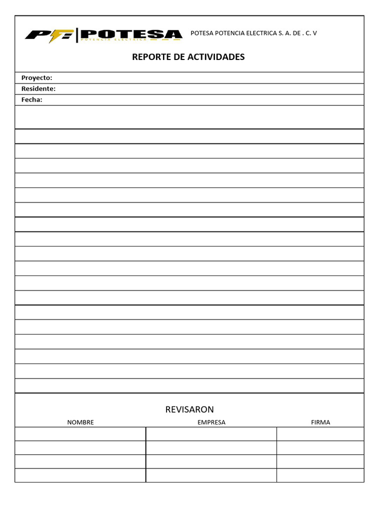 Formato de Reporte | PDF