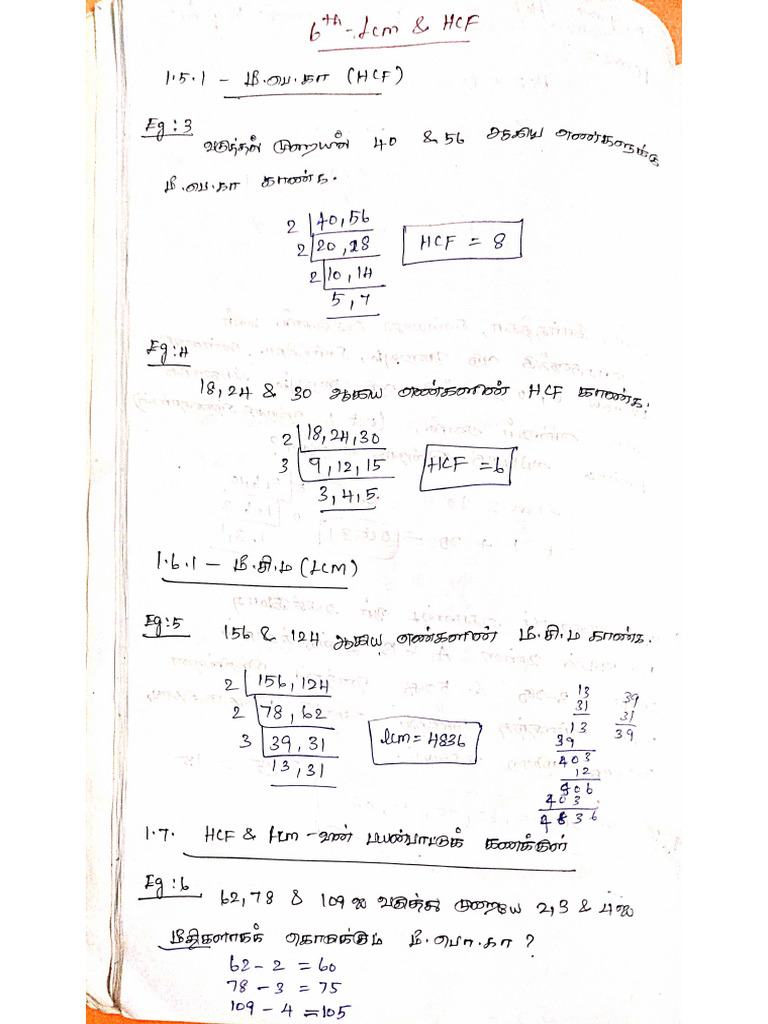 6 TH LCM and HCF | PDF