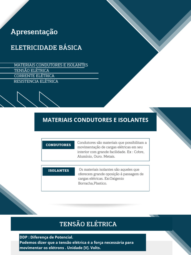 Materiais Isolantes e Condutores | PDF | Eletricidade | Condutor elétrico