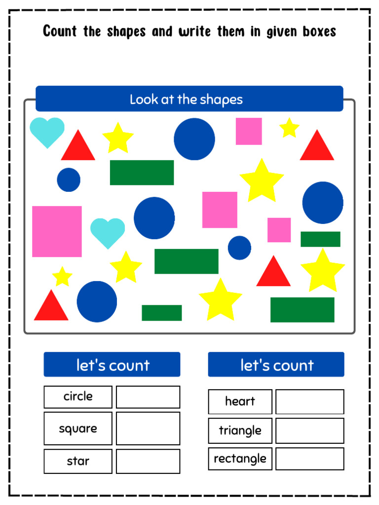 Shape Counting Activity for Kids | PDF