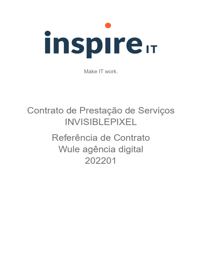 Inspire IT - Contrato Prestação Serviços Wule Agencia Digital | PDF ...