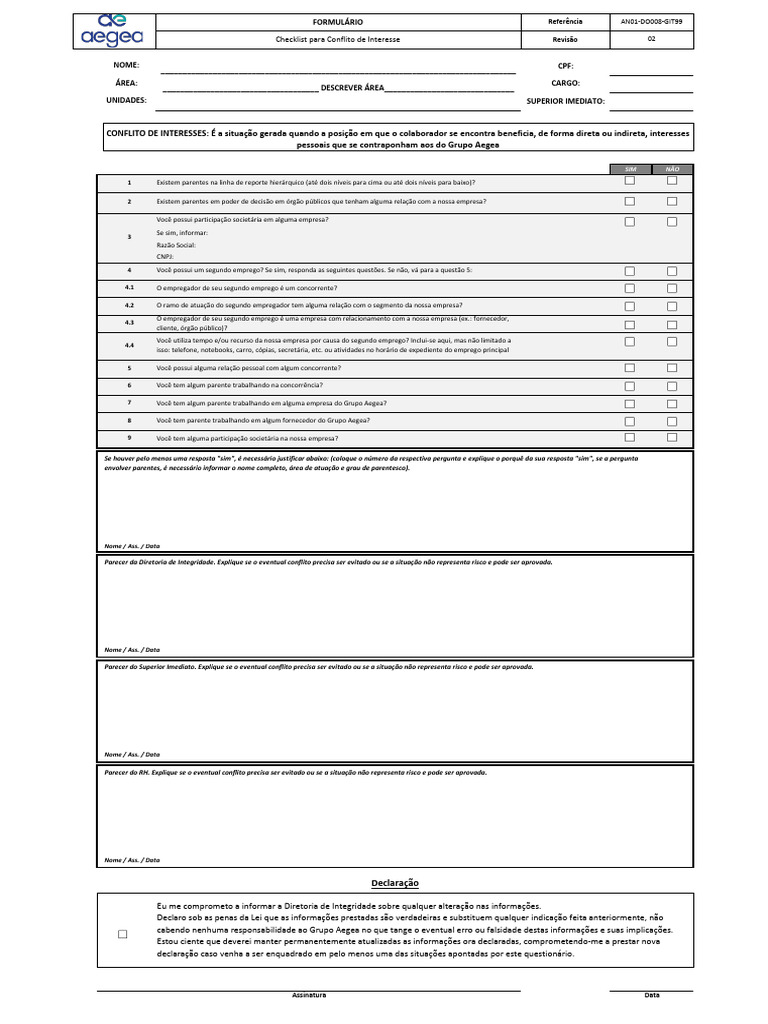 MODELO CCI Acácio Oliveira | PDF