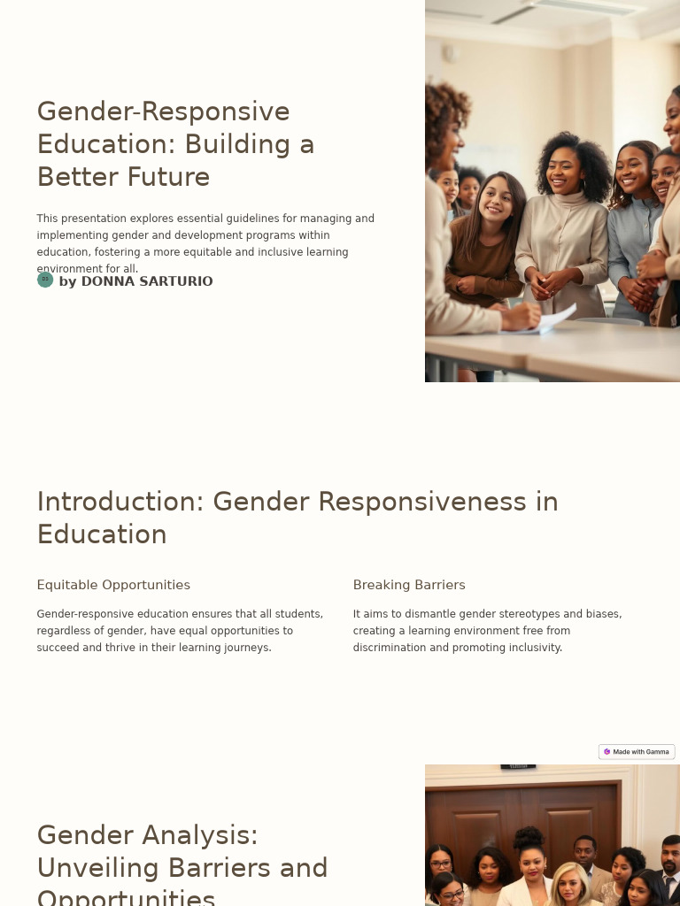 Gender-Responsive-Education-Building-a-Better-Future | PDF | Violence ...