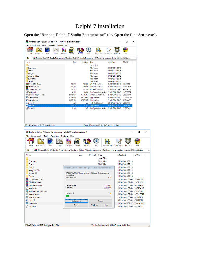 Installing Borland Delphi 7 Guide | PDF