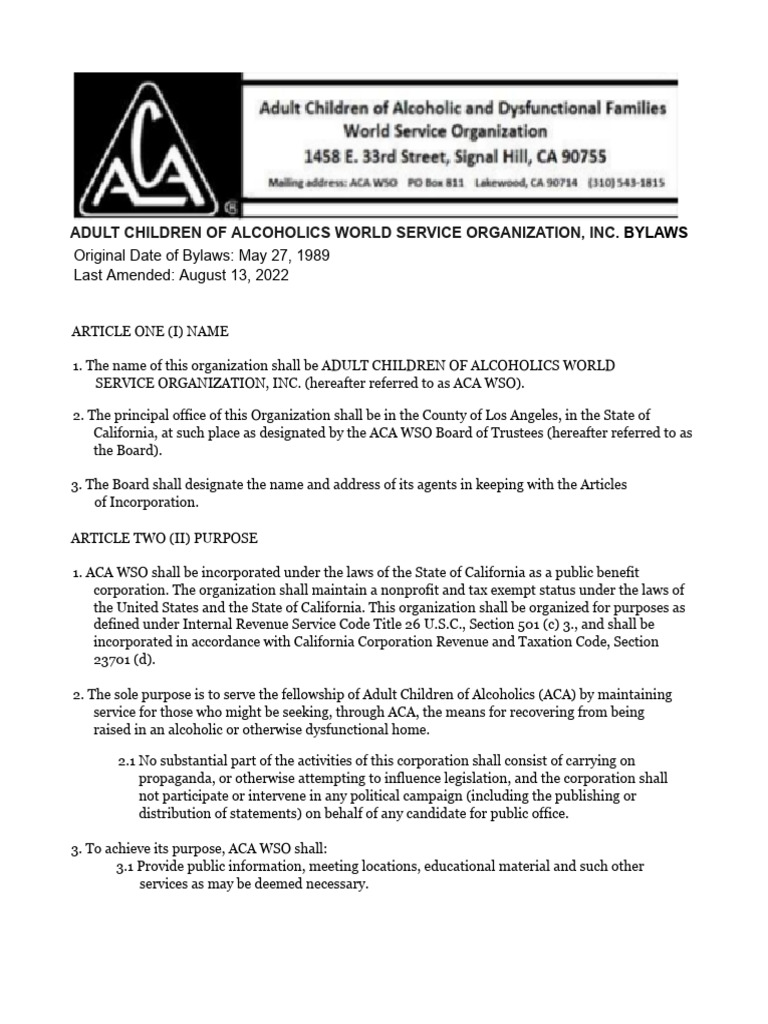 Bylaws With 2022 Amendments Title | PDF | Board Of Directors | Government