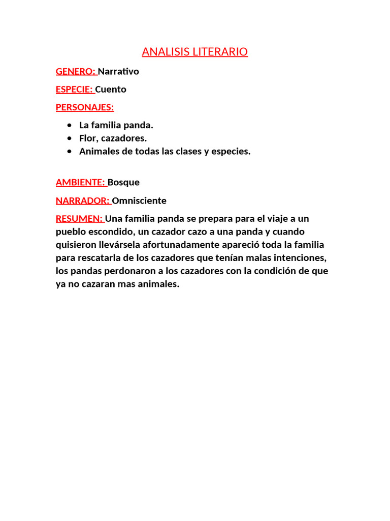 Analisis Literario | PDF