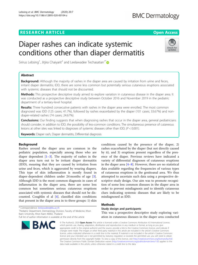 03 - Diaper Rashes Can Indicate Systemic Conditions Other Than Diaper ...