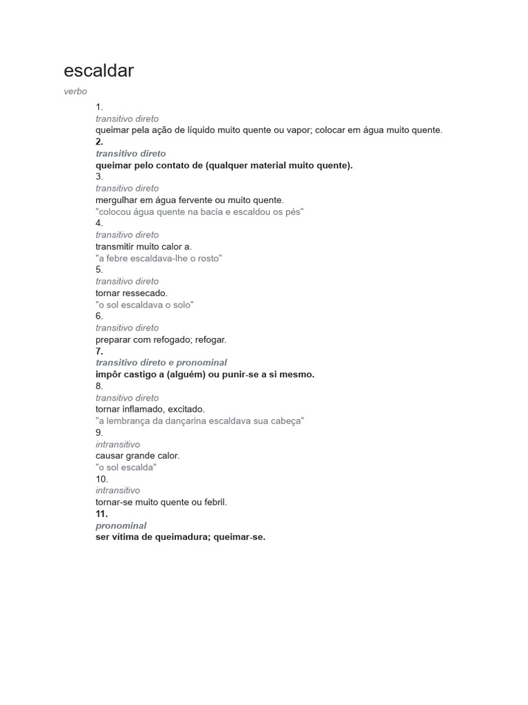 Definição de escaldar | PDF
