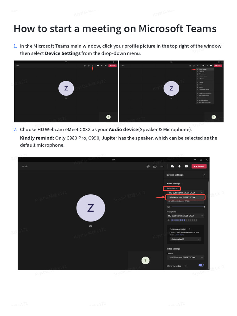 How to start a meeting on Microsoft Teams | PDF