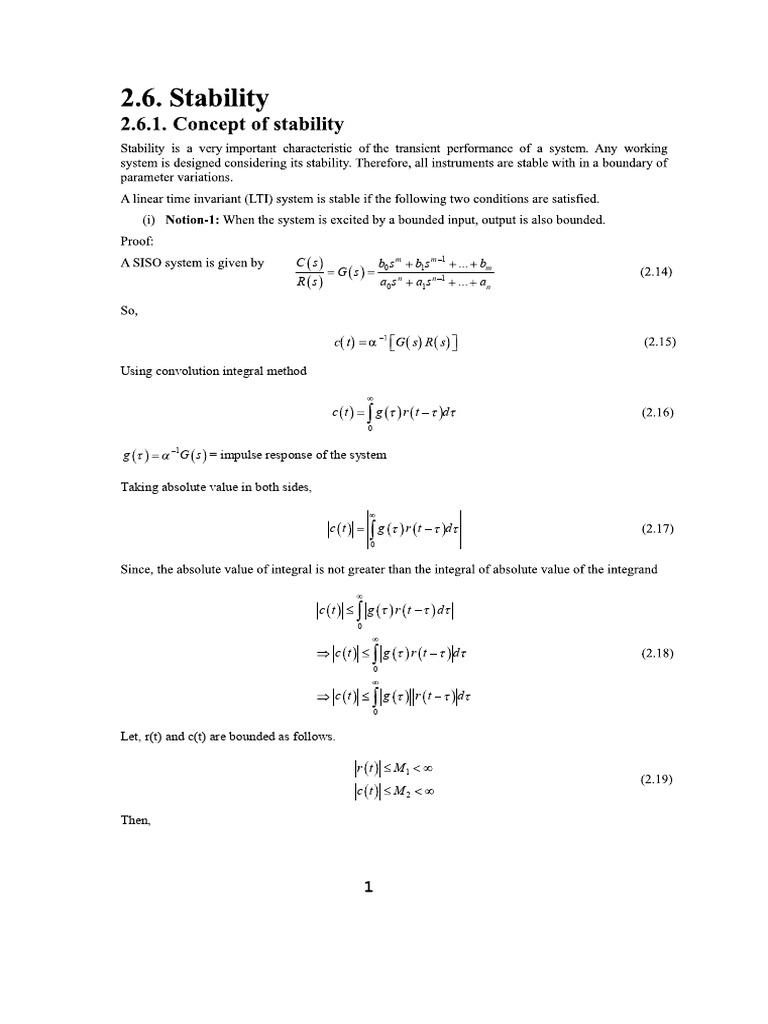 Stability Time Response Analysis | PDF | Stability Theory | Computational Science