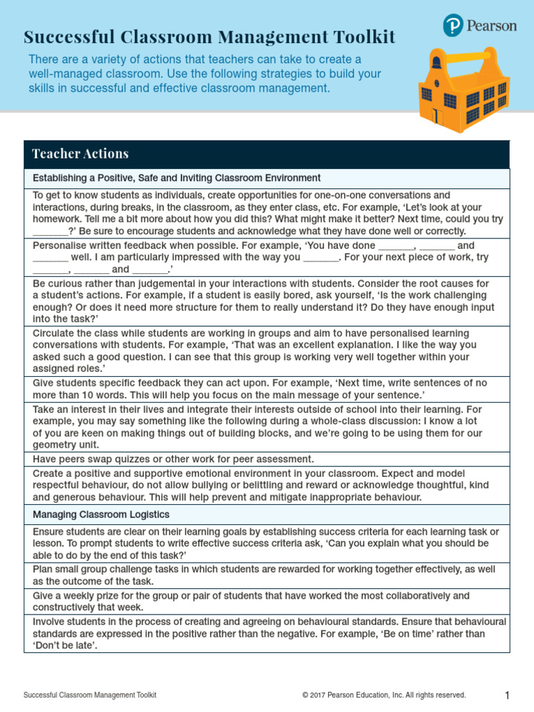 Tlkt_ClsrmMngmt_SuccessfulClassroomManagement | PDF | Classroom ...