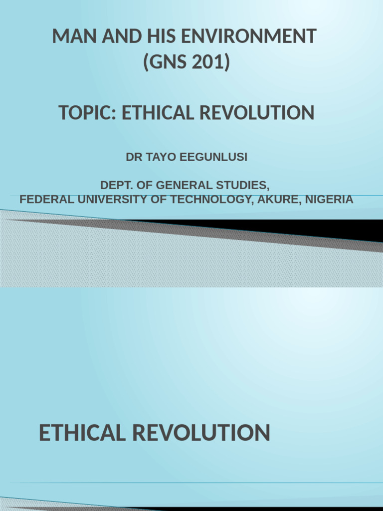 GNS 201 Powerpoint Dr Tayo Eegunlusi-1 | PDF | Morality | Social Psychology