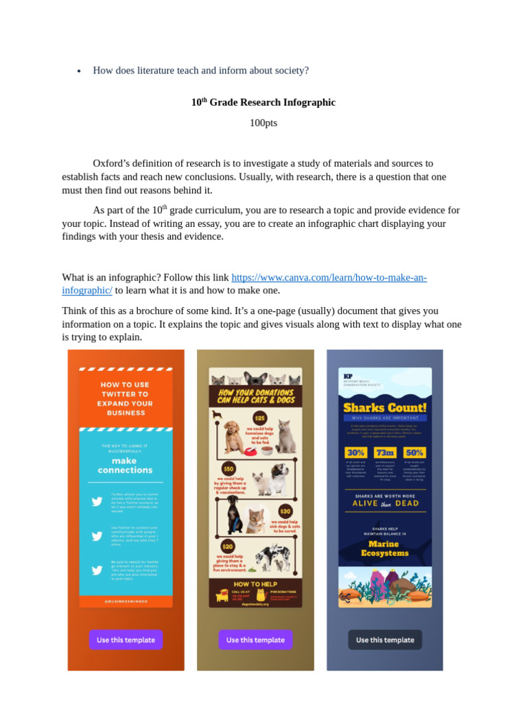 10th+Grade+Research+Infograph (AutoRecovered) | PDF | Thesis | Adolescence