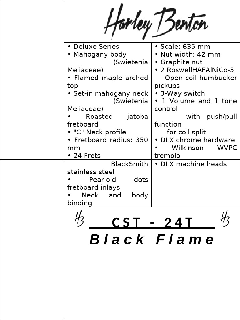 Harley Benton CST 1 | PDF